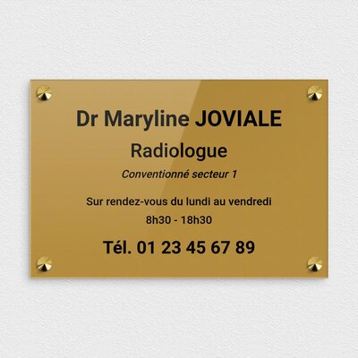 Plaque Professionnelle Radiologue | Personnalisation | OTYPO