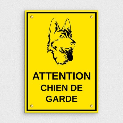 Plaque attention chien de garde | OTYPO