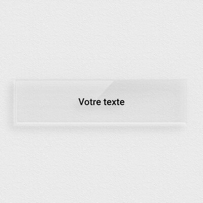 Plaque Plexiglass Transparent - Personnalisation | OTYPO