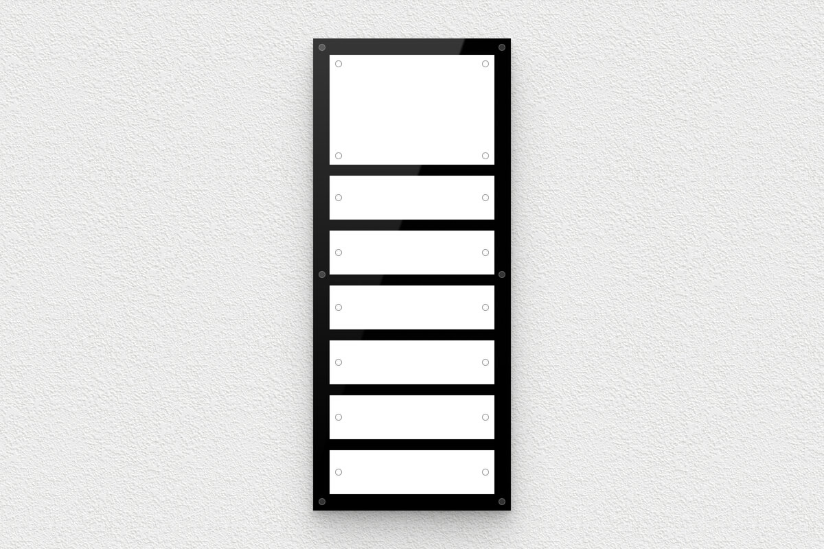 Support multi-plaque 5mm Noir pour 6 plaques 21 x 5.6 cm + Entête - 6 ...